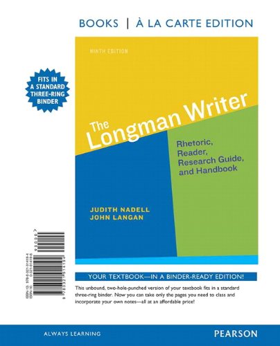 Amazon.com: Longman Writer, The, Books a la Carte Edition (9th Edition ...
