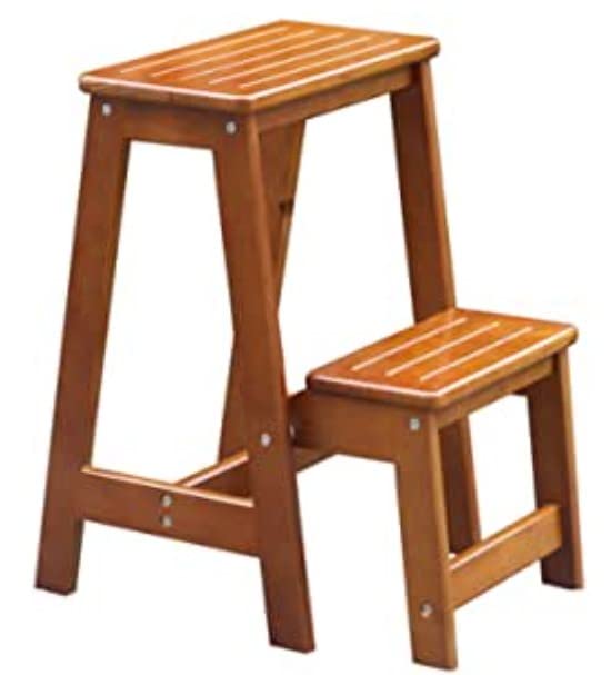 Kitchen Step Stools Folding 2 Step Stool Wood for Adult | Foldable Step ...