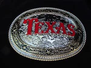 Amazon.com: Belt - Texas iced out chrome and gold buckle and belt ...
