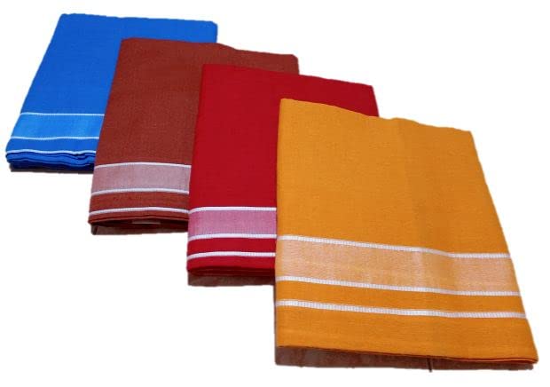 Buy Mens Devotional Color Dhoti with Fancy Border Cosmic Kavi | Red ...