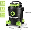 Amazon.com: WORKPRO 5 Gallon Wet/Dry Shop Vacuum, 5.5 Peak HP Shop Vac ...