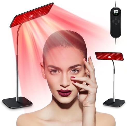 Red Light Therapy Lamp for Face & Full Body - 660nm Red & 850nm Near ...