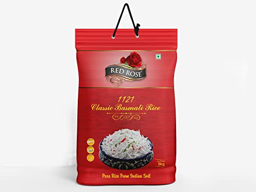Red Rose Classic Basmati Rice, Perfectly Aged, Rich Aroma, Best Indian ...