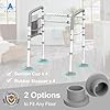 Amazon.com: Agrish Toilet Safety Rails - FSA/HSA Eligible Adjustable Width & Height Fit Any ...