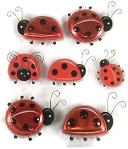 Amazon.com: Recollections 3d Foil Ladybug Sticker Sheet : Arts, Crafts ...