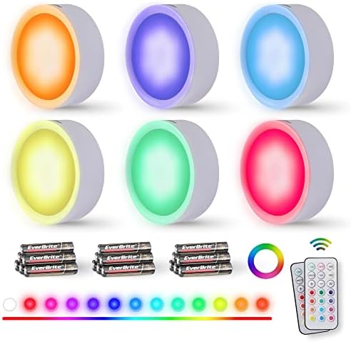 BIGLIGHT Push Lights, RGB Touch Lights, Battery Operated Closet Light ...