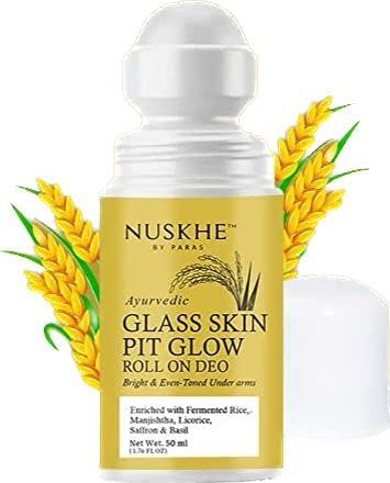 Nuskhe by Paras Glass Skin Pit Glow Roll On Deo for Men and Women- 50 ...
