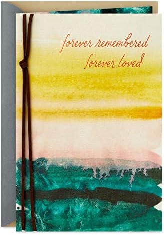 Amazon.com : Hallmark Sympathy Card (Forever Remembered, Forever Loved ...