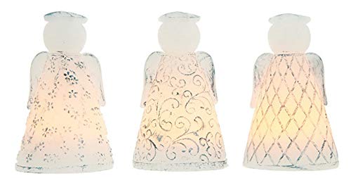 Candle Impressions Set of (3) 4" Wax Angel Figures : Amazon.in: Home ...