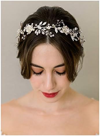 Amazon.com: SWEETV Crystal Bridal Headpieces for Brides Silver Wedding ...
