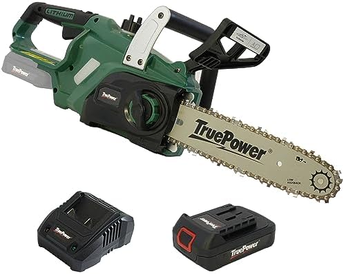 Amazon.com : TruePower 20V Chainsaw 10" Lithium Ion w/ 2.0Ah Battery ...