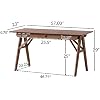 Amazon.com: FunZatSpace 57" Medieval Walnut Desk, Solid Wood Writing ...