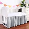 Amazon.com: Crib Skirt Dust Ruffle, 100% Egyptian Cotton 400 Thread ...
