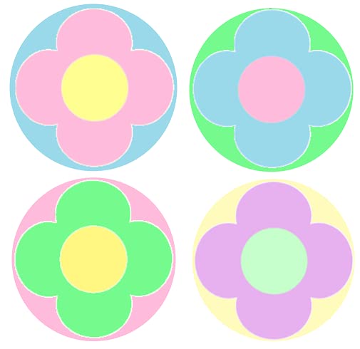Amazon.com: Set of 4 Danish Pastel Coasters, Aesthetic Preppy Coasters ...