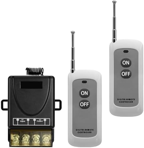 Wireless Remote Switch,AC 110V/120V/220V/30A Relay RF Remote Control ...