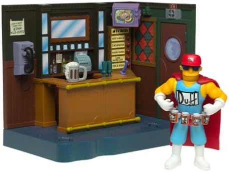 Amazon.com: The Simpsons Exclusive Playset Moe's Bar with Duffman ...