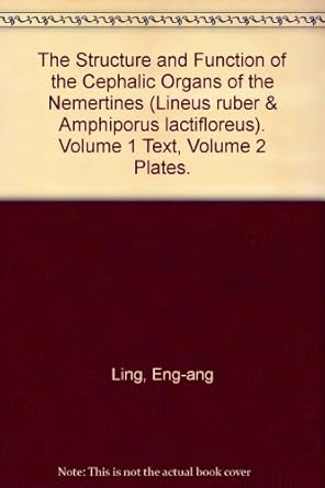 The Structure and Function of the Cephalic Organs of the Nemertines ...