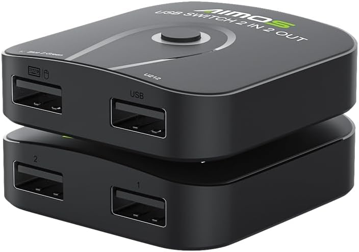 Amazon.com: uni USB Switch, USB Switcher to 2 Computers & Laptops, USB ...