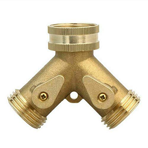 Buy Brass Manifold, 3/4" Tap Y Splitter Brass Manifold Two Way Washing ...