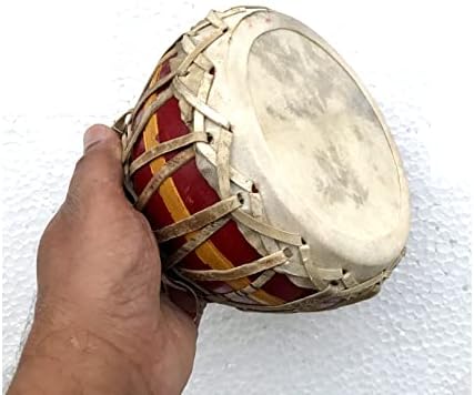 Dagar or Dogor Hand Drum Percussion Folk Instrument of Assam Goat Skin ...