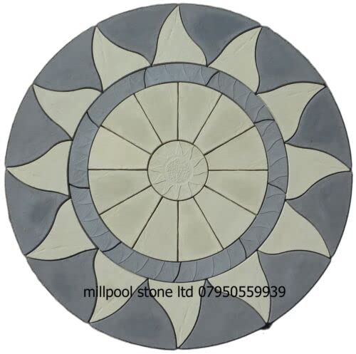 2.56 Aztec Sun Circle Paving Stone Concrete Garden Feature Decorative ...