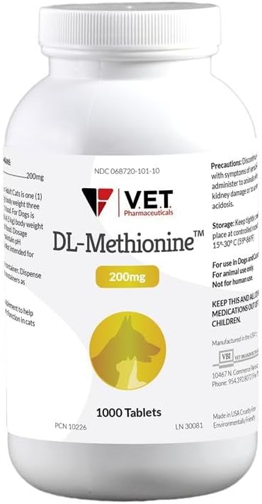 DL Methionine Tablets, 200mg, 1000ct