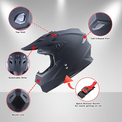 Snapklik.com : Adult Motocross Helmet BMX MX ATV Dirt Bike Four Wheeler ...