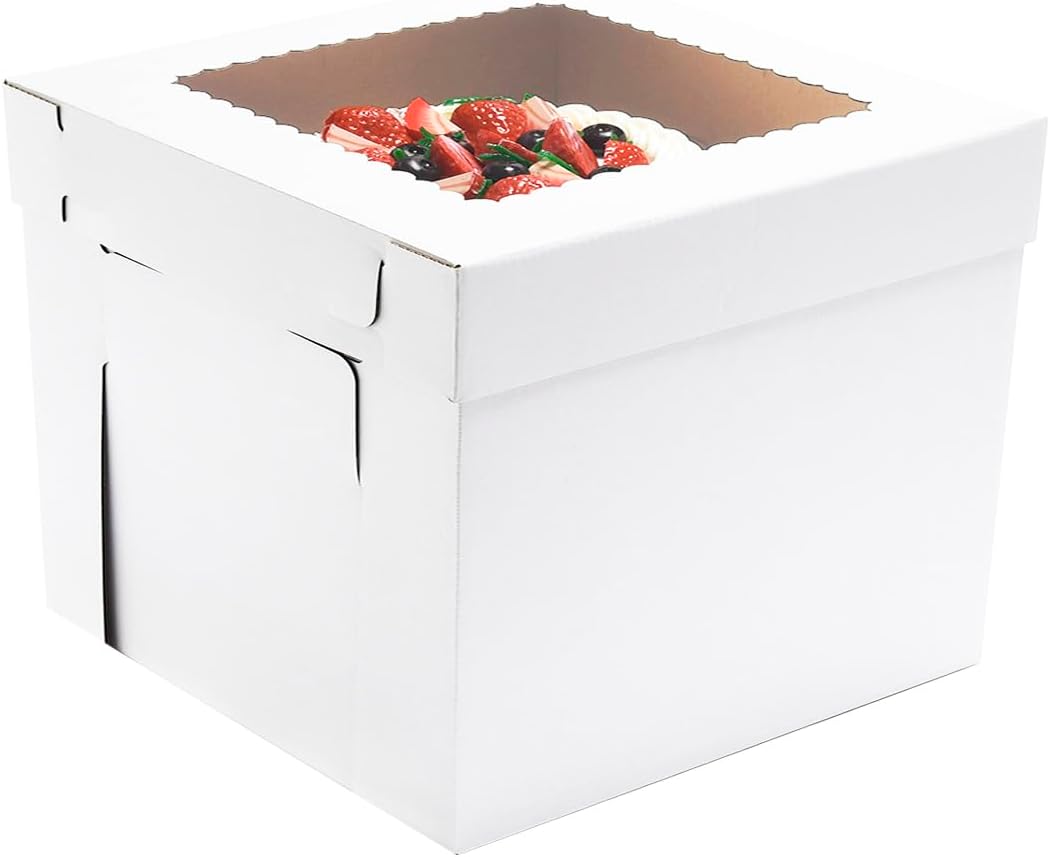 Amazon.com: SOROO [12-Pack] Tall Cake Boxes for Tier Cakes,14 Inch ...