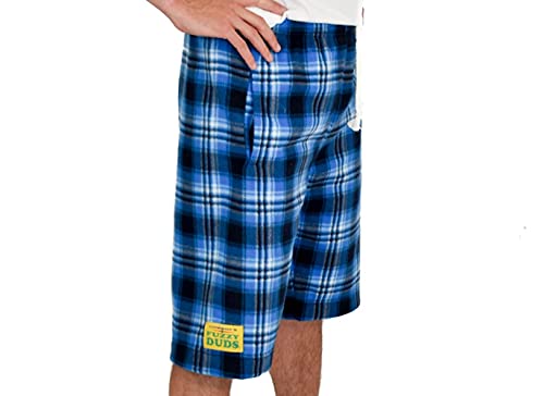 Buy Fuzzy Duds Men's Ocean Plaid Polar Fleece Shorts (X-Large, x_l) at ...