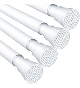 Amazon.com: White Tension Curtain Rod for Windows 28 to 48 inch ...