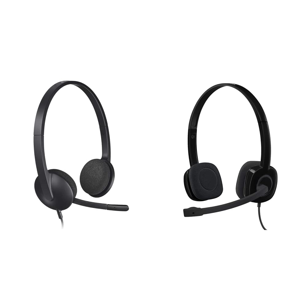 Amazon.in: Buy Logitech H340 Stereo Wired Over Ear Headphones with Mic ...