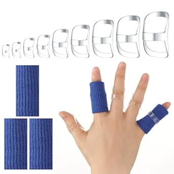 Oval Finger Splint with 3 Finger Sleeves Thumb Support 7 Graduated ...