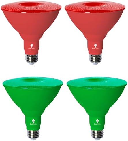 4 Pack BlueX LED Par38 Flood Green Red Light Bulb - 18W (120Watt ...