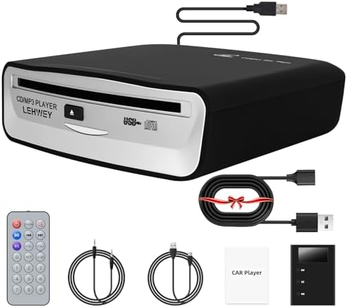 Amazon.com: External Universal CD Player for Car - LEHWEY Portable CD ...