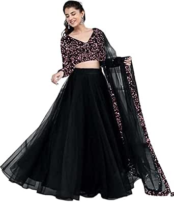 Buy PATTARI Women's Ethnic Wear Embroidered Lehenga, Choli and Dupatta ...