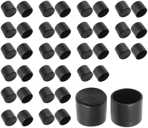 Bonsicoky 40 Pcs Round Rubber Furniture Leg Caps, 7/8"(22mm) Vinyl ...