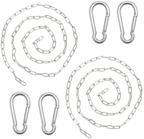 2 pieces stainless steel chains, steel chain 2 metres, diameter 3 mm ...