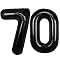 Amazon.com: 40 Inch Number 17 Balloon black Jumbo Giant Big Large ...