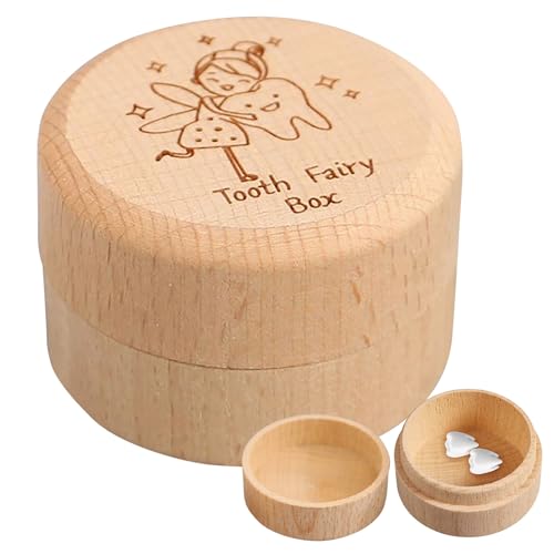 Wooden Tooth Keeper Wooden Fairy Tooth Box - Cute Tooth Storage ...