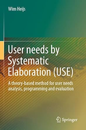 Amazon.com: User needs by Systematic Elaboration (USE): A theory-based ...