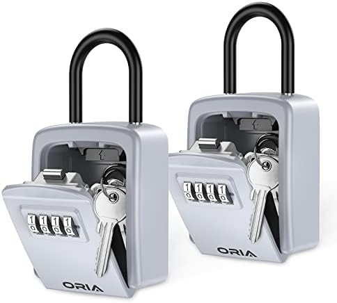 Amazon.com: ORIA Key Lock Box, 4 Digit Combination Key Storage Boxes, 2 ...