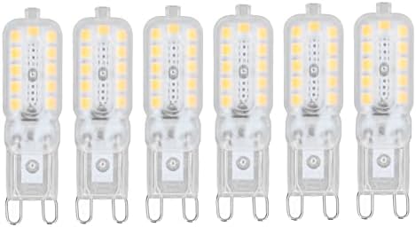 6pcs G9 LED Bulb, 5W Clear Cover Dimmable Bulb Ceiling Light Wall Light ...