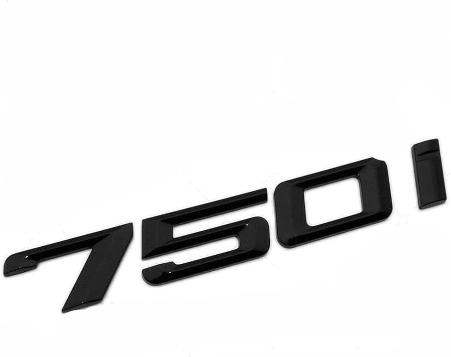Amazon.com: KAYTOW OEM Gloss Black 750i Letter Logo Emblem Car Trunk ...