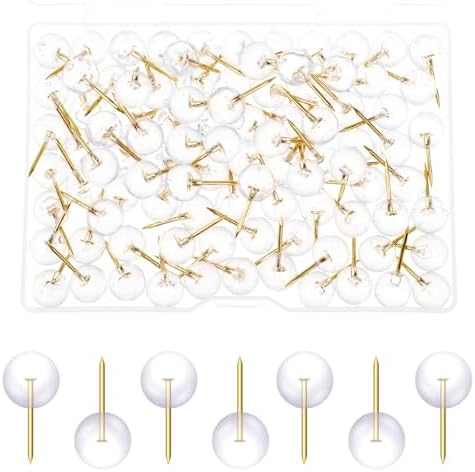 Amazon.com: 150PCS Clear Thumb Tacks, Standard Clear Push Pins Steel ...