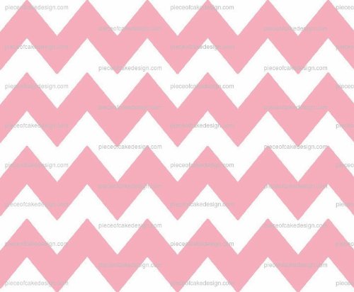Amazon.com: 1/4 ~ Pink Chevron Birthday ~ Edible Cake/Cupcake Topper ...
