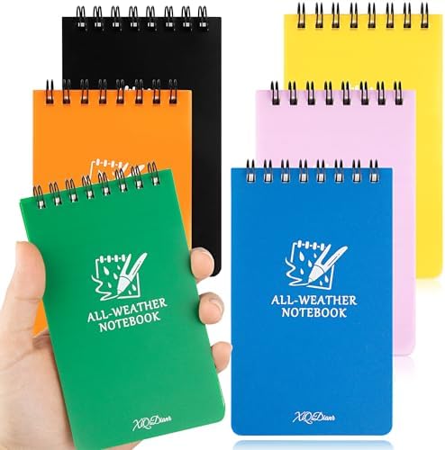 Amazon.com : wavamawa 6 Pack Waterproof Pocket Notebooks, 3x5 Small ...