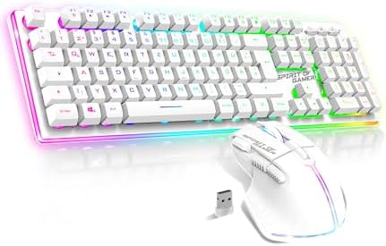 SPIRIT OF GAMER x Ultimate 600 | Gaming Tastatur Maus Set Kabellos Weiß ...