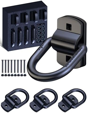 Amazon.com: GearTrust Trailer D Rings Heavy Duty Bolt-On Forged D Ring, 12000 LBS 1/2'' Thick ...