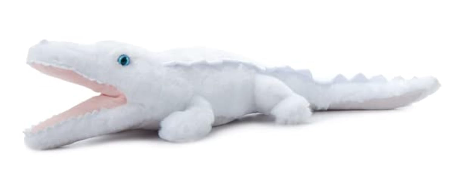 Amazon.com: The Petting Zoo White Alligator & Blue Eyes Stuffed Animal ...