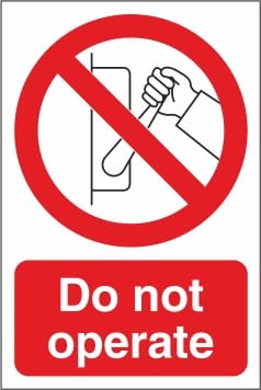 Do not operate safety sign sticker, Waterproof PVC sign sticker ...